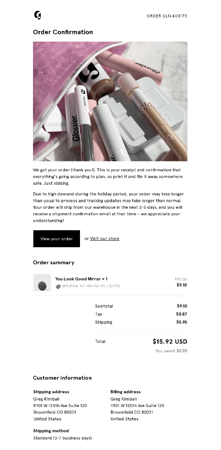 15 Order Confirmation Email Examples for Ecommerce (+ Screenshots)