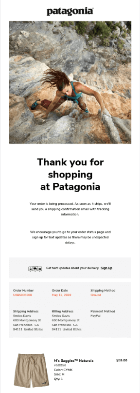 15 Order Confirmation Email Examples for Ecommerce (+ Screenshots)
